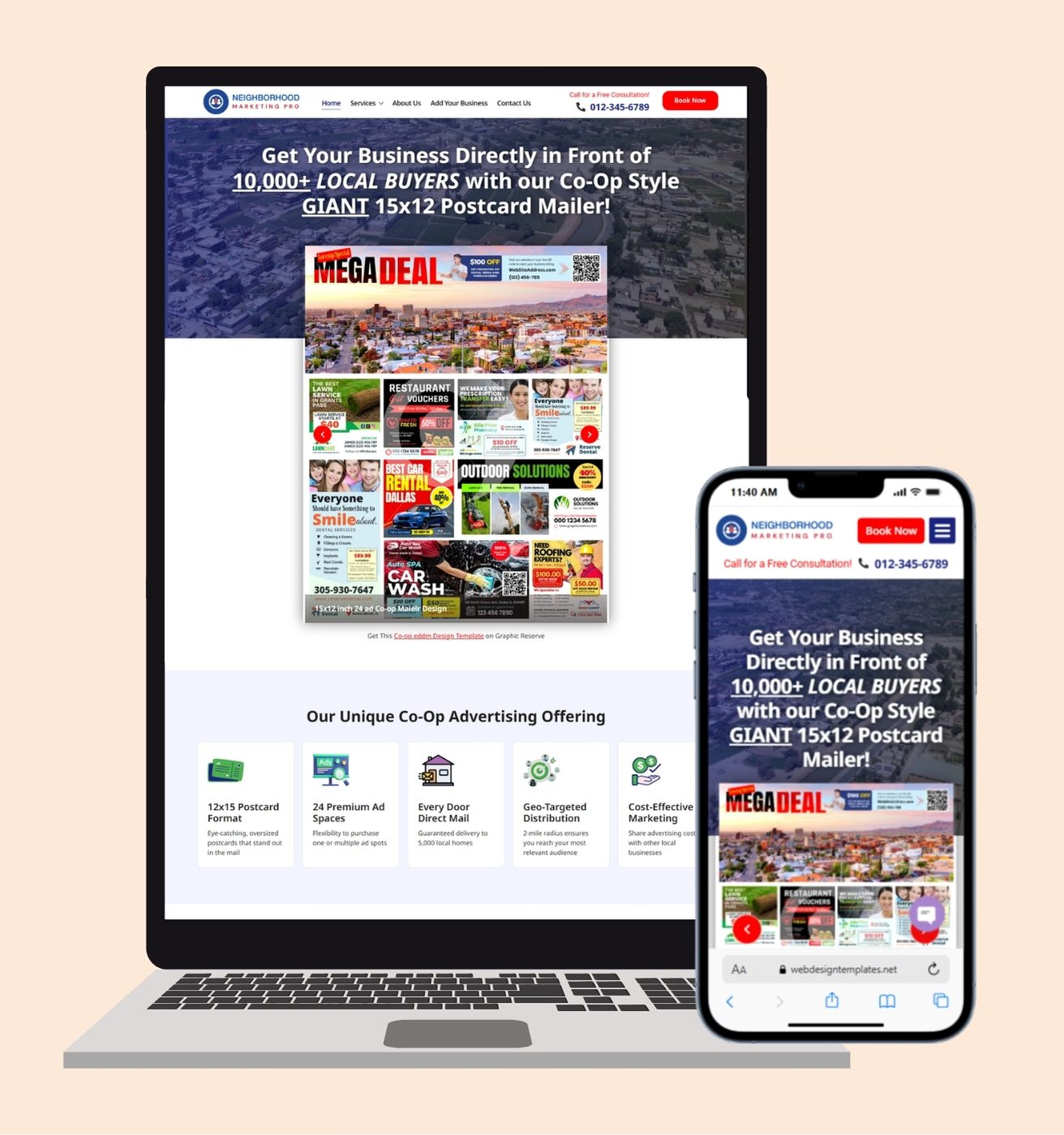 Co-op EDDM Agency Website Template – Build Your Marketing Agency ...
