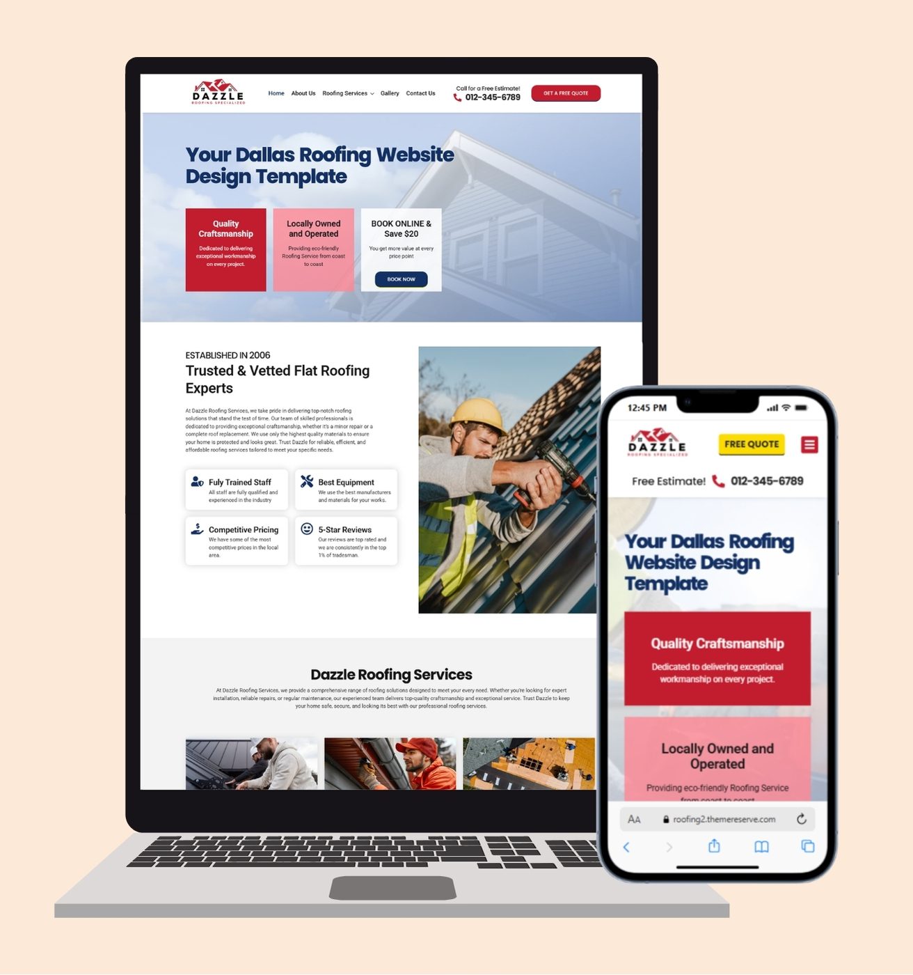 Roofing Website Design Template – Build Trust & Win More Roofing ...