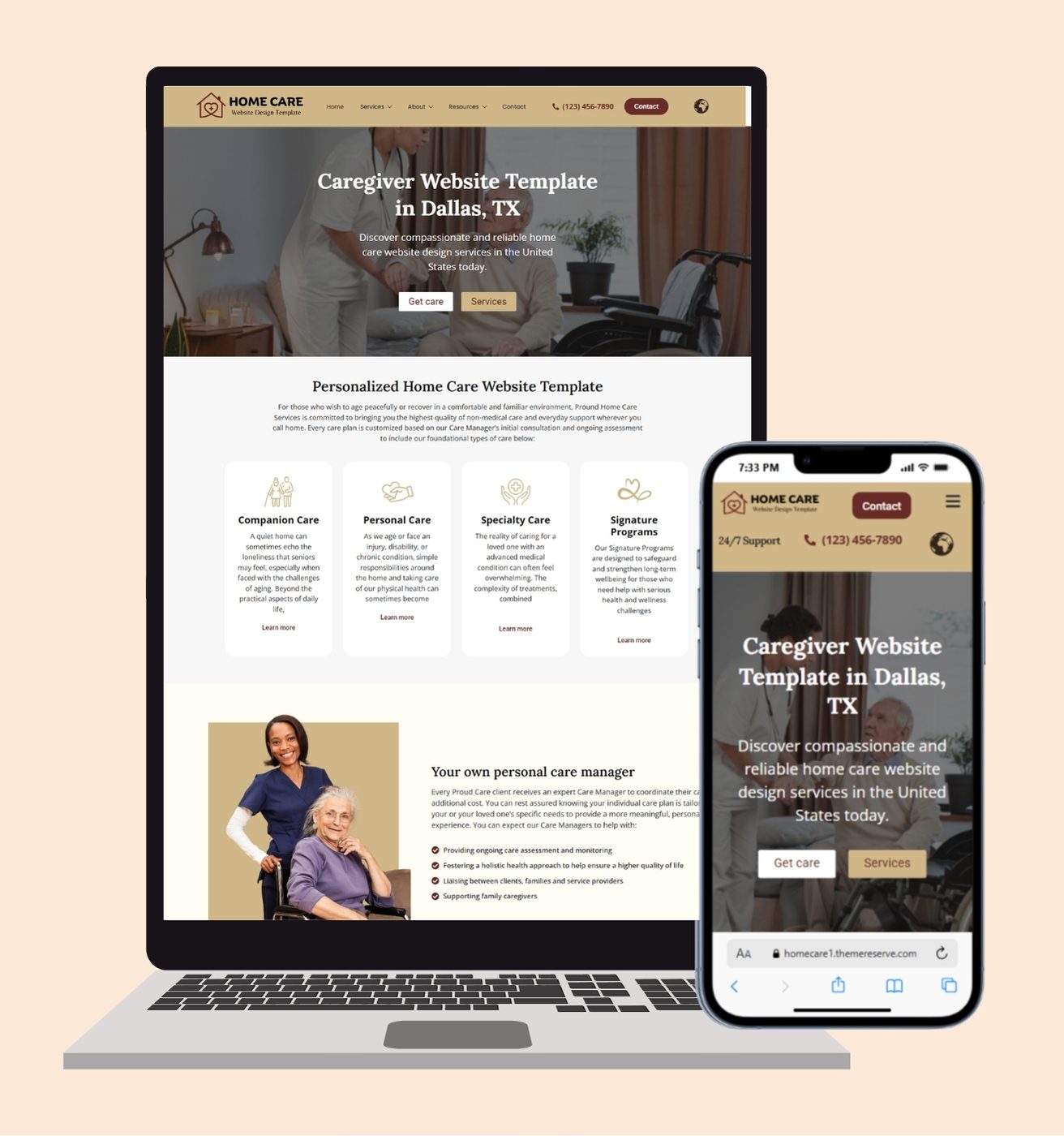 Home Care Website Design Template – Build Trust & Care Online - Web ...