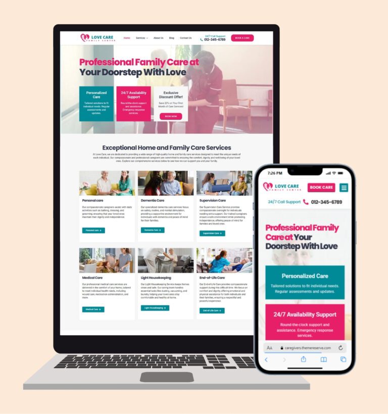 Home Care Website Design Template – Build Trust & Care Online - Web ...